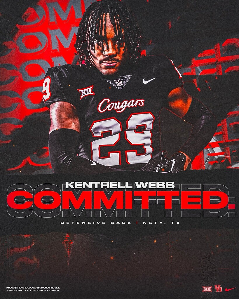 Boom! DB Kentrell Webb - Cougar Football - Coogfans