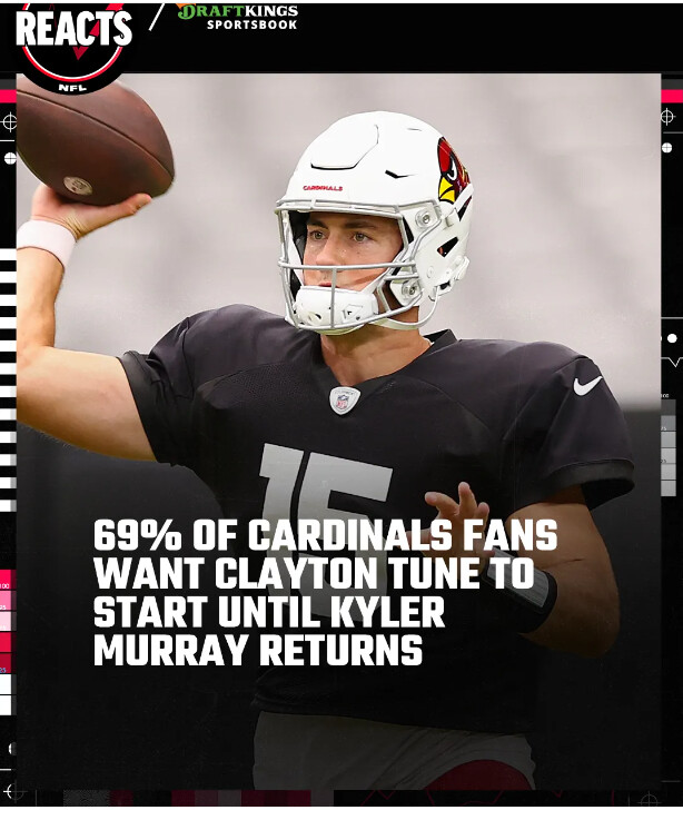 Cardinals Reacts Survey: Arizona Cardinals fans want to see Clayton ... Cardinals Reacts Survey: Arizona Cardinals fans want to see Clayton ...
