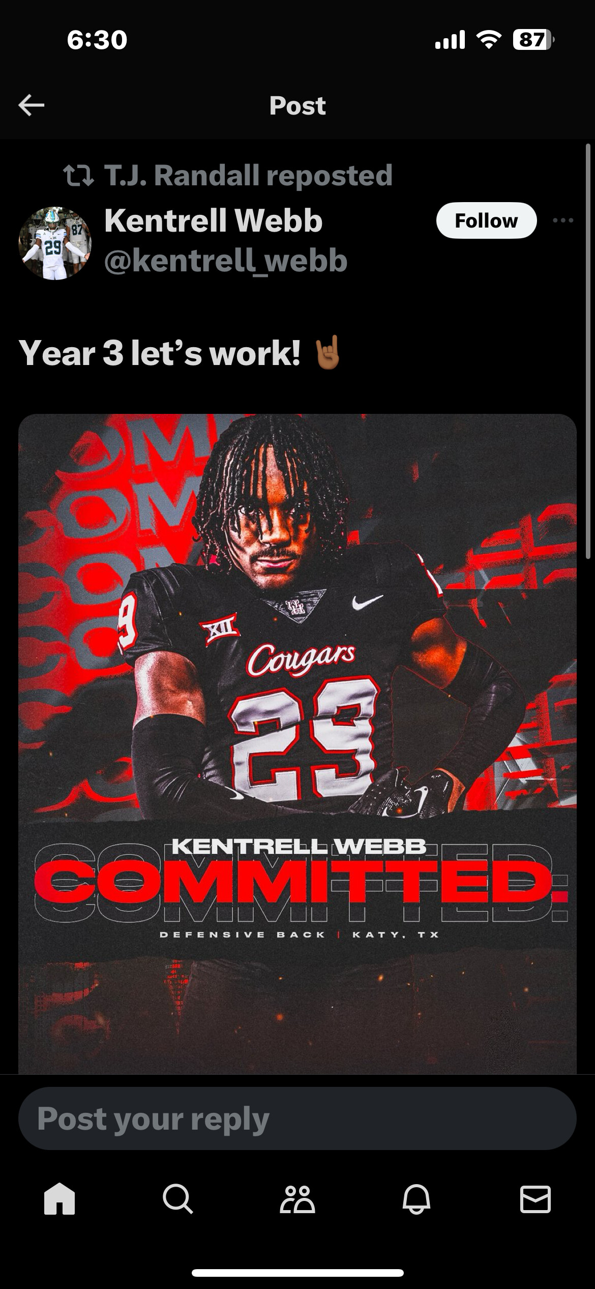 Kentrell Webb commits! - Cougar Recruiting - CoogFans - Houston Cougar ...